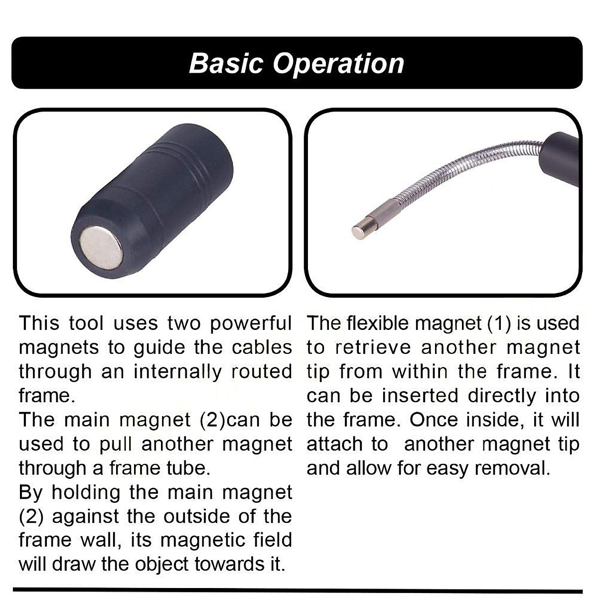 Internal Cable Routing Tool Shift Cable Wire Kit with Magnet, Removable , Wires, Fittings for MTB Road Bike Product Name