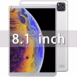 2023 Global Version 11.6 Inch Tablet Android 16GB RAM 1TB ROM Android 11.0 MTK6797 WiFi 8800mAh 10 Core Network Full Screen Silvery / 8GB 256GB / UK-Plug