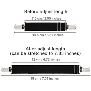 Boncas Improved Adjustable Elastic Boot Clips Boot Straps Pant Clips Stirrups Leg Straps Keeping Your Pants Tucked