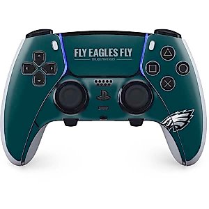 Skinit Gaming Decal Skin Compatible with PS5 DualSense Edge Pro Controller - Officially Licensed NFL Philadelphia Eagles Team Motto Design