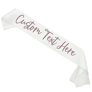 Custom Text Satin Sash | Custom Quote Sash Custom Sash Personalized Sash Birthday Sash Bachelorette Sash Bride to Be Sash