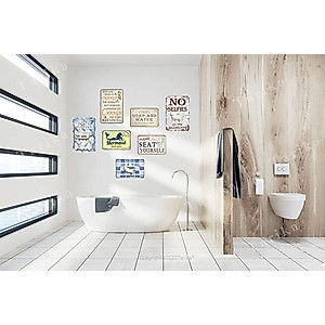 Fresh Soap and Water Hand Towels Free Tin 20X30 cm Retro Look Decoration Art Sign for Home Bathroom Farm Garden Garage Funny Wall Decor