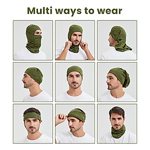 TopTie Breathable Balaclava, Mesh Cooling Full Cover Balaclava for Men Women Cycling Motorcycle Helmet Liner-Black