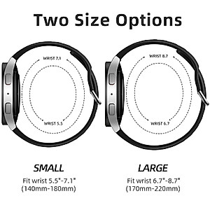 DaQin No Gap Sport Band Compatible with Samsung Galaxy Watch 7/6/5/4 Band 40mm 44m/Galaxy Watch FE/Watch 6 4 Classic 43mm 47mm 42mm 46mm/Watch 5 Pro 45mm, 20mm Soft Silicone Wristbands for Women Men