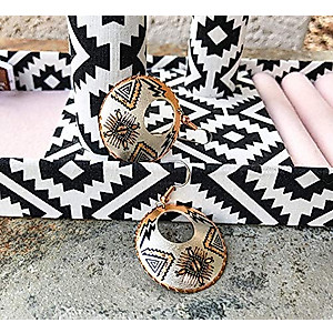 FRONT LINE JEWELRY SW Native American Earrings Copper Hoop Earrings in a Sunburst Design Perfect for Women Who Appreciate Native American Jewelry.