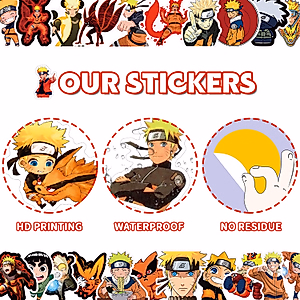 Repellerking Ninja Stickers 100pcs Anime Stickers Vinyl Waterproof Decal Stickers for Laptop Cars Motorcycle Bicycle Skateboard Luggage Trendy Stickers for Teens Kids Children Adults