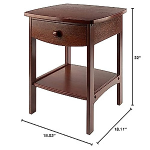 Winsome Wood Claire Accent Table, Walnut