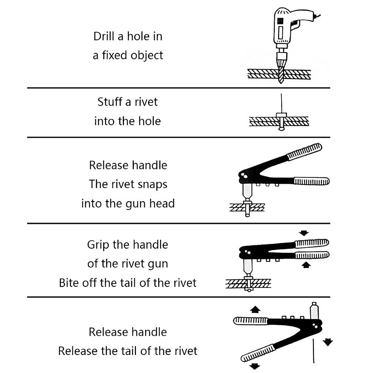 YÁSEZ 10 Inch Single Handle Manual Riveter Gifts for DIY Enthusiasts to Car Mechanics Works Great for Fastening Metal Plastic
