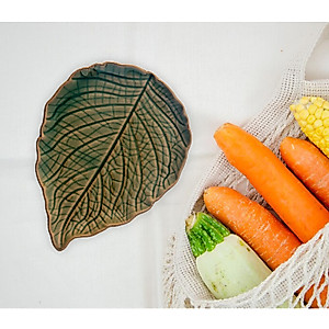 Leaf Spoon Rest For Stove Top Ceramic Spoon Holder For Kitchen Countertop Green Cooking Spoon Rest Cute Kitchen Spoon Rest Green Leaf Kitchen Decor And Accessories