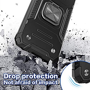 IDYStar Galaxy Note 8 Case for Men Boys, Hybrid Drop Test Cover with Car Mount Kickstand Slim Fit Protective Phone Case for Galaxy Note 8, Black