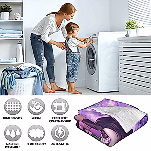 Anime Blanket Cute Blankets Fluffy Fleece Flannel Soft Throw Blankets Cozy Flannel Gift Blanket for Bed Couch Camping All Season 40"x50"