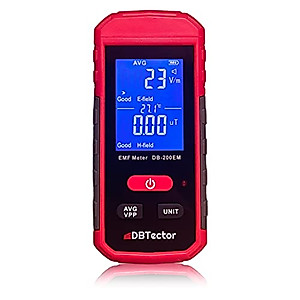 DBTector EMF Meter Electric and Magnetic Field Meter Detect Radiation from Appliances, Computers, Electrical Boxes, Electrical Wires, High Power Transmission Lines