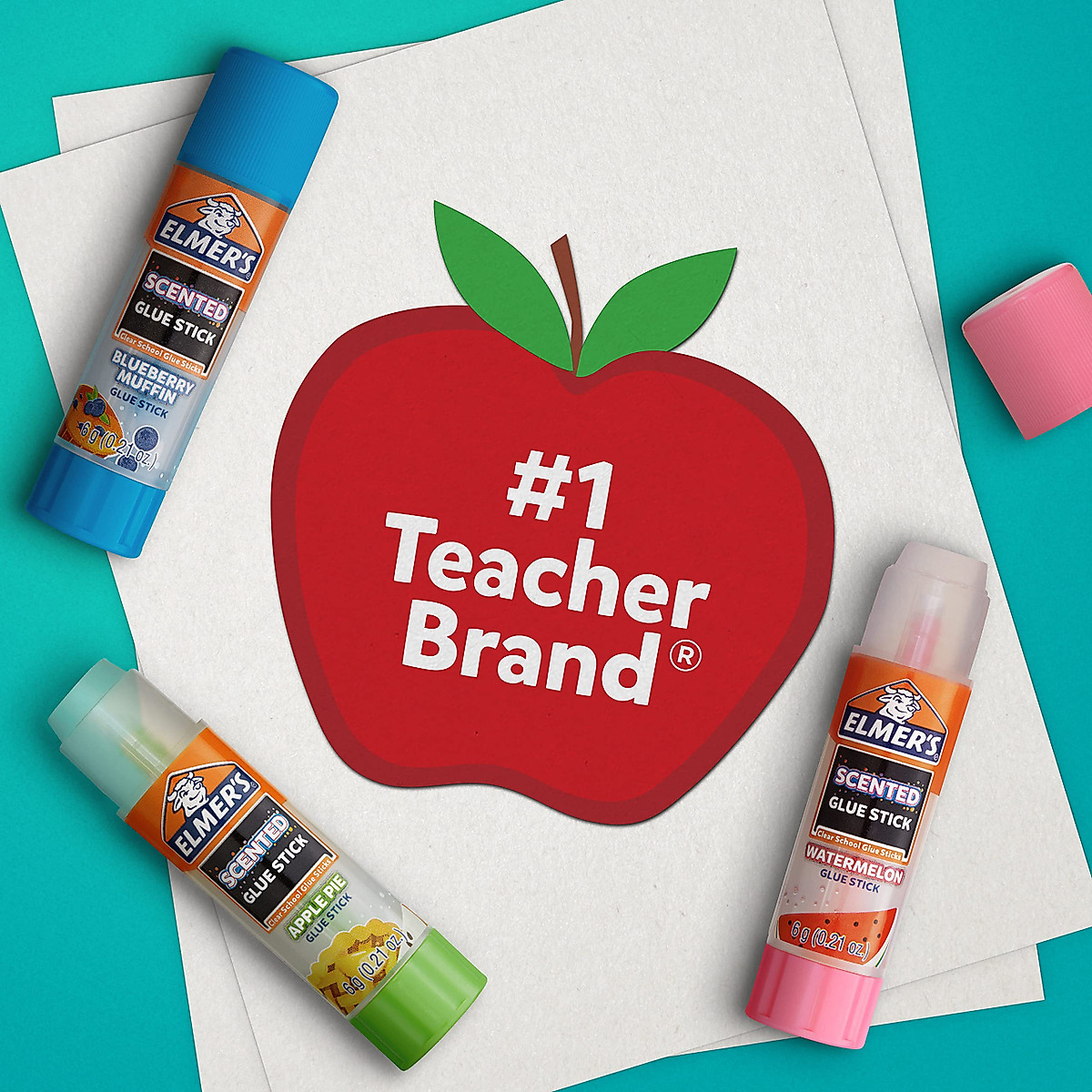 Elmer’s Scented Glue Sticks, Washable, Clear, Assorted Scents, 6 Grams, 6 Packs of 4 (24 Total Count)