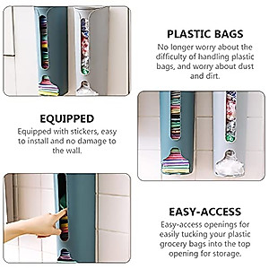 Hemoton 2Pcs Grocery Bags Storage Holders Wall Grocery Bags Dispenser Plastic Bags Holder Organizers Wall Bag Saver Containers for Kitchen Shopping Bags Storage