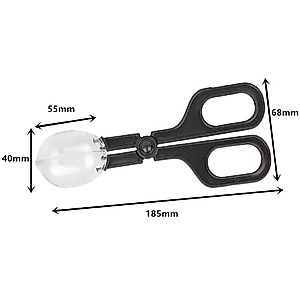 SWENSENLin 3 Pieces Reptile Feeding Clip Tongs Reptile Feeding Scooper Clamp Lizard Beetle Insect Catch Clamp for Tortoise Lizard Frog Spider Tarantulas