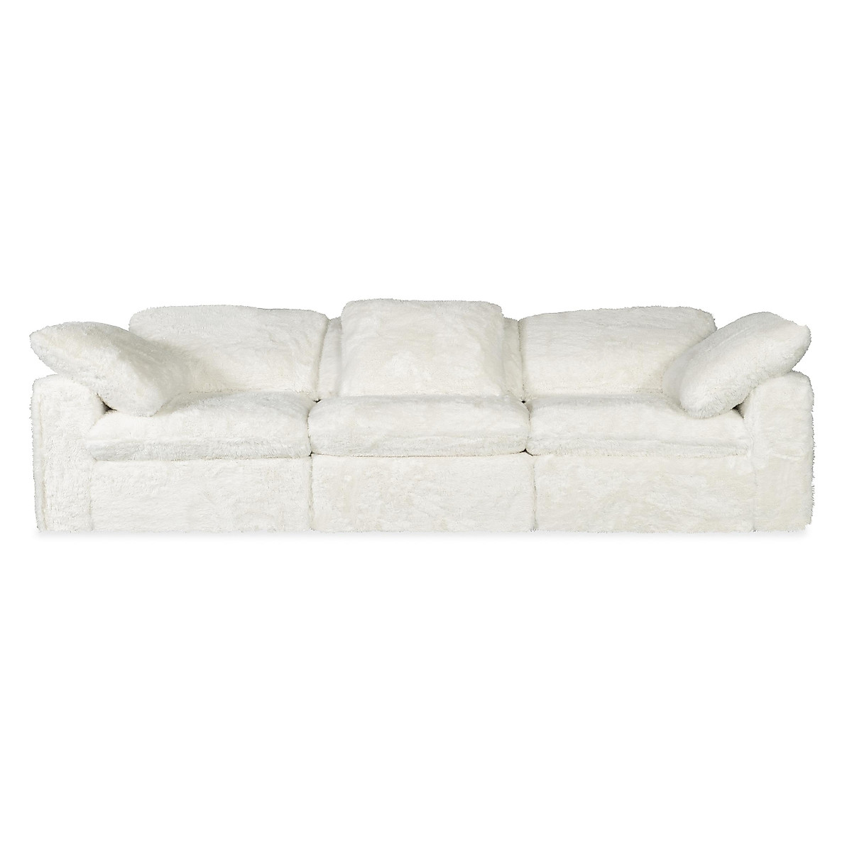 Barefoot Mega Plush 3-Seat Sofa in White Fabric by Hooker Furnishings