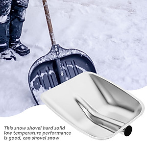 Happyyami Snow Shovel Stainless Steel: Heavy Duty Gardening Shovel Head Metal Snow Shovel Head Replacement Portable Snow Remover for Car Driveway House