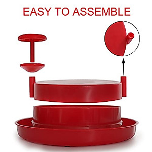 Chicken Shredder,10Inch/25cm Shred Machine,Alternative to Bear Claws Meat Shredder,Chicken Shredder Tool with Handles and Non-Skid Base Suitable for Beef, Pork,Chicken and other Meat Foods(Red)