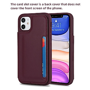 iCoverCase for iPhone 11 Case with Card Holder, iPhone 11 Phone Case Wallet for Women Men [RFID Blocking] PU Leather Protective Wallet Case for iPhone 11 6.1 Inch (Wine Red)