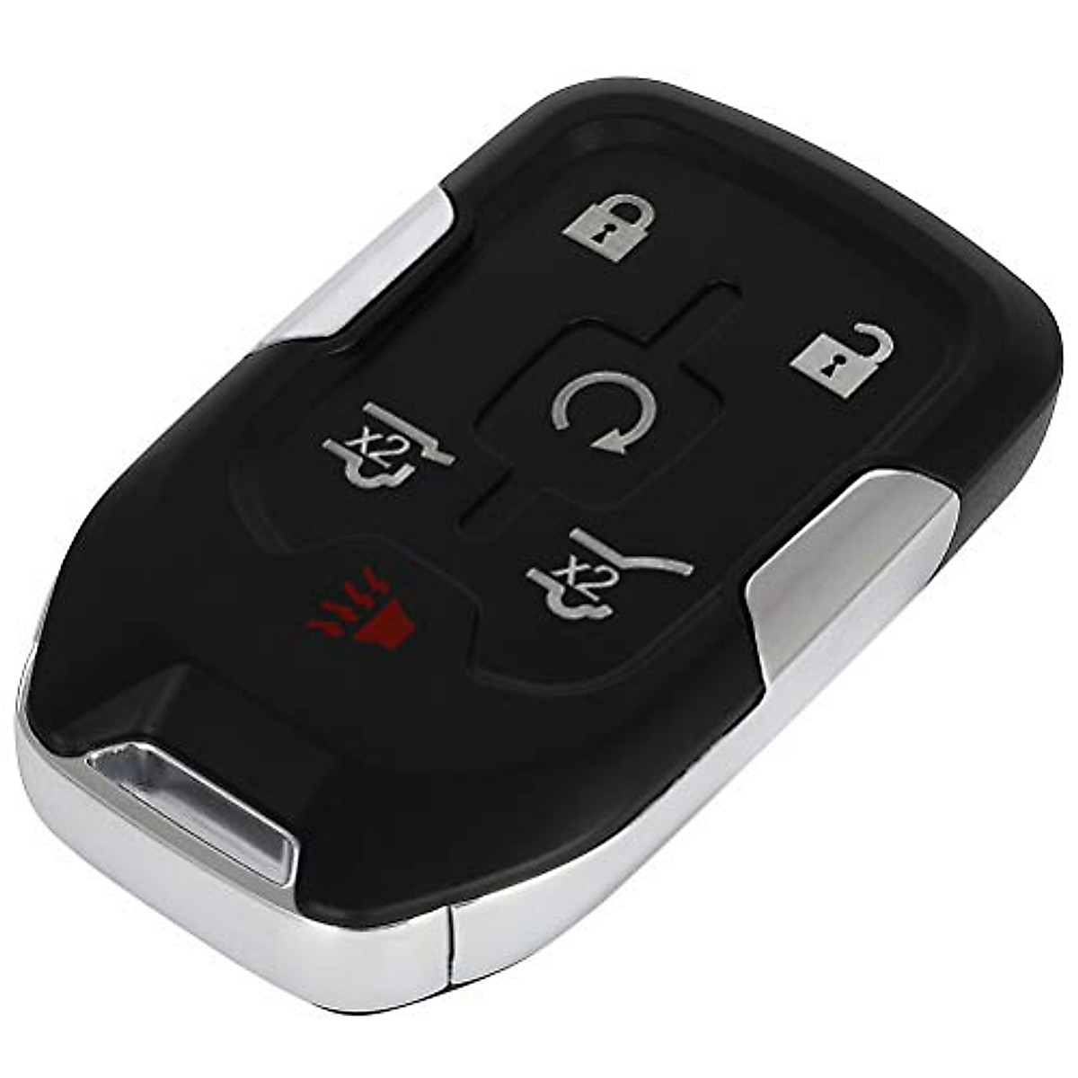 ANGLEWIDE 2pads Car Key Fob Keyless Entry Remote SHELL CASE Replacement for GMC DENALI XL 14-18 (FCC HYQ1AA) 6 Buttons