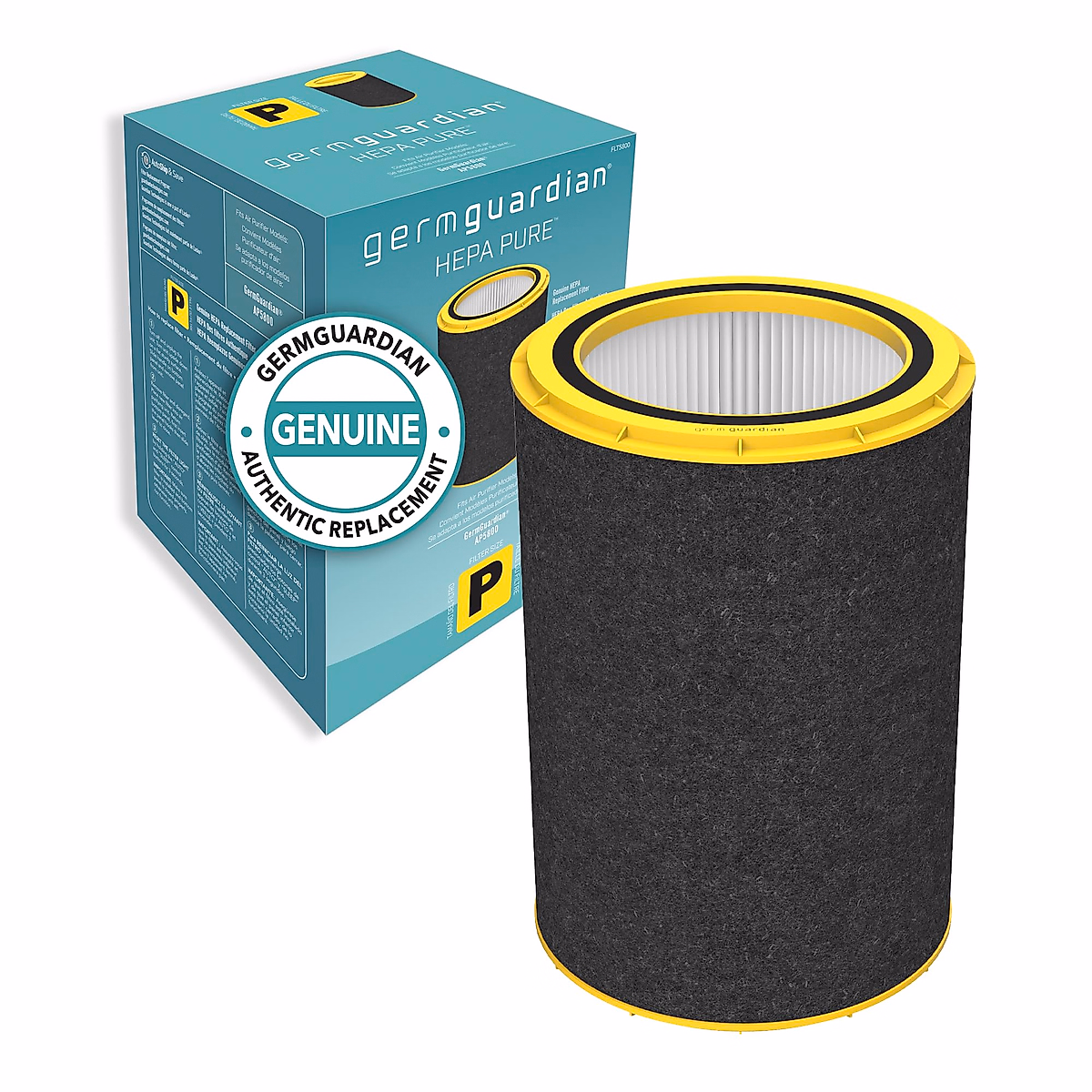 GermGuardian Filter P HEPA Pure Genuine Air Purifier Replacement Filter, Removes 99.97% of Pollutants GermGuardian Air Purifier AP5800W, FLT5800