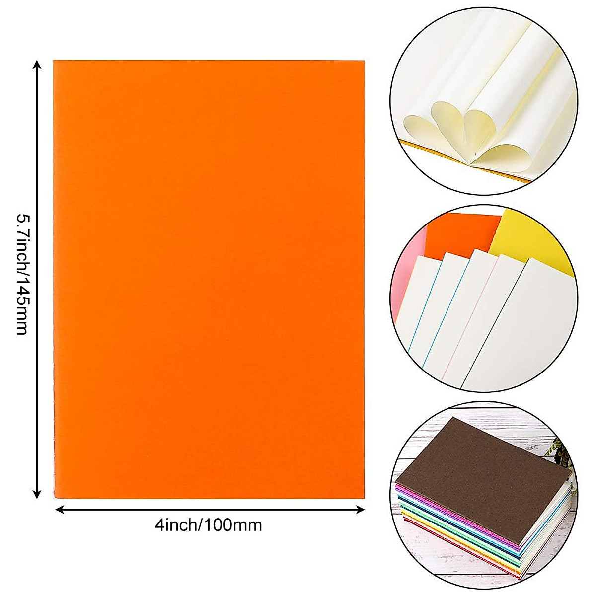 JPSOR 32pcs 16 Colors Mini Notebooks Bulk, Small Pocket Notebook Blank Notepads, Memo Books Mini Sketchbooks, 4"x5.7" Unlined Autograph Books for Kids Drawing Classroom, Gifts for Students