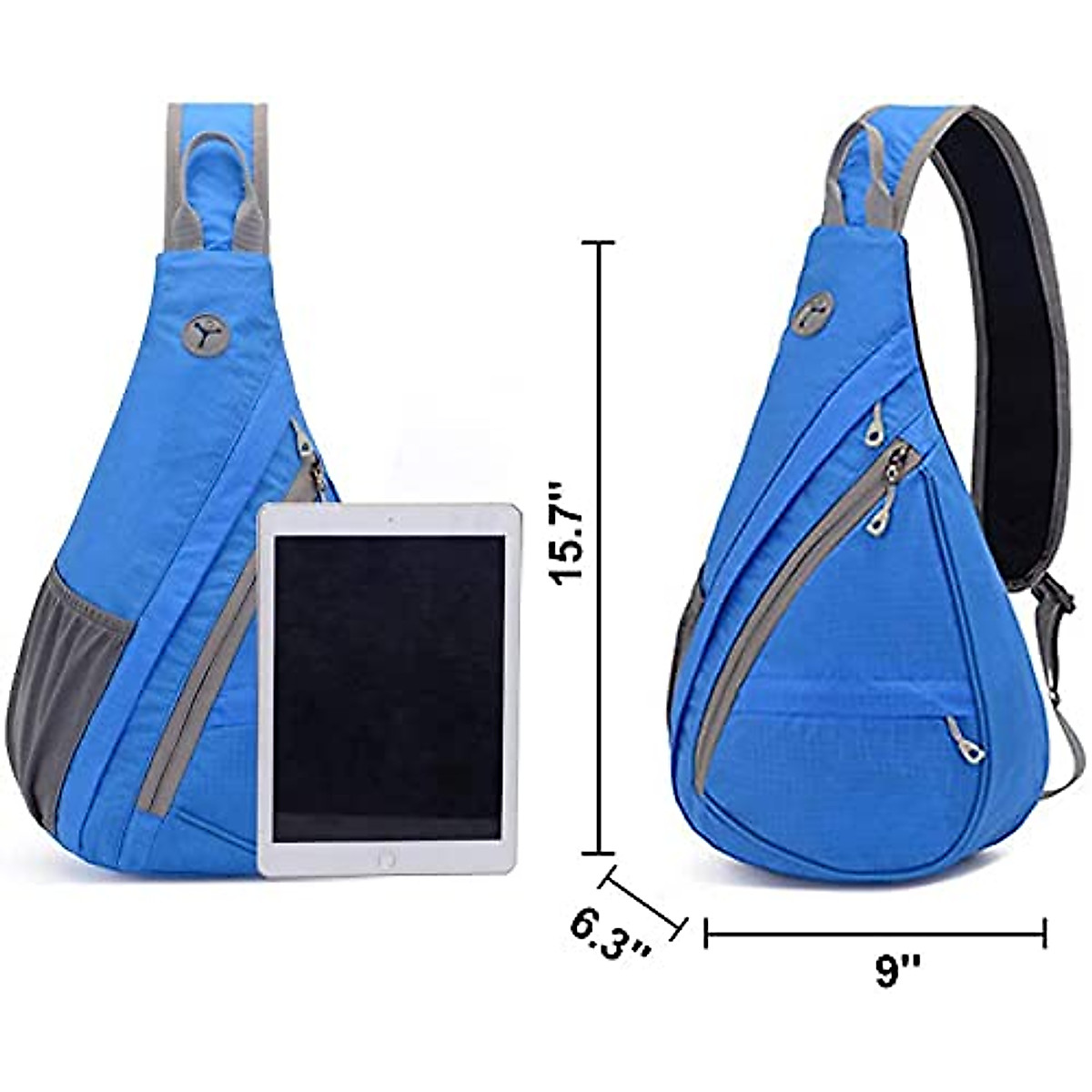 Peicees Sling Bag Chest Shoulder Bag Crossbody Waterproof Lightweight Nylon Hiking Backpack Cycling Travel Daypack for Men & Women