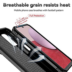 Meikobuly for Samsung Galaxy A14 5g Case - Shockproof Cases for A14 5G - Anti-Fall Drop Protection - Built-in Slide Anti-Scratch Camera Lens Cover - Integrated 360 Degree Rotating Kickstand,Black