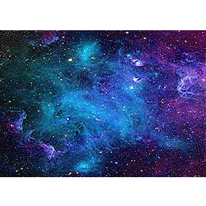 BELECO 12x8ft Fabric Cosmic Galaxy Backdrop Wall Décor Starry Sky Milky Way Stars Backdrop Universe Space Theme Photo Background Galaxy Baby Shower Birthday Party Decorations Studio Photo Props