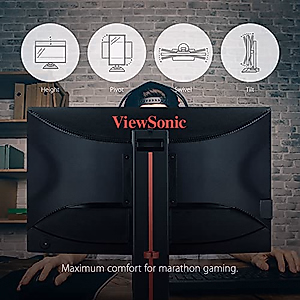 ViewSonic XG2530 25 Inch 1080p 240Hz 1ms Gaming Monitor with FreeSync Premium Eye Care Advanced Ergonomics HDMI and DP for Esports