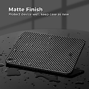 MONOCARBON Real Carbon Fiber Case for 8.3in ipad Mini 6/7,Shockproof & Anti-Scratch & Thin & Lightweight Protective Hard Cover for 2021 ipad Mini 6th Generation / 2024 New ipad Mini 7(A17 Pro)
