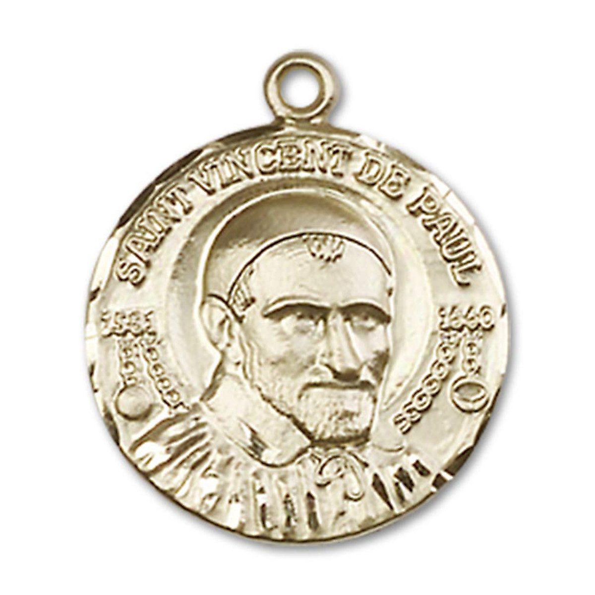Jewels Obsession St. Vincent de Paul Medal | 14K Gold St. Vincent de Paul Medal - Made In USA