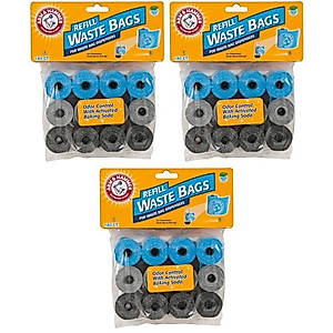Arm & Hammer Waste Bag Refill Assorted Colors 540ct (3 x 180ct)