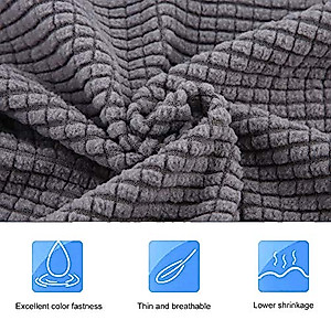 BORDSTRACT 2PCS Armrest Covers, Thick Couch Cover Armchair Slipcovers, Stretch Sofa Arm Covers Protector, for Chair Sofa Recliner Waterproof Dustproof(Light Gray)