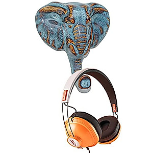 CAAHANJIA Ceramic Elephant Hooks,Adhesive Hooks,Wall Cabinet Door Towel Robe Clothes Hooks Self Adhesive Holders for Hanging Kitchen Bathroom Home Hooks 3 Pack (Active Glaze)