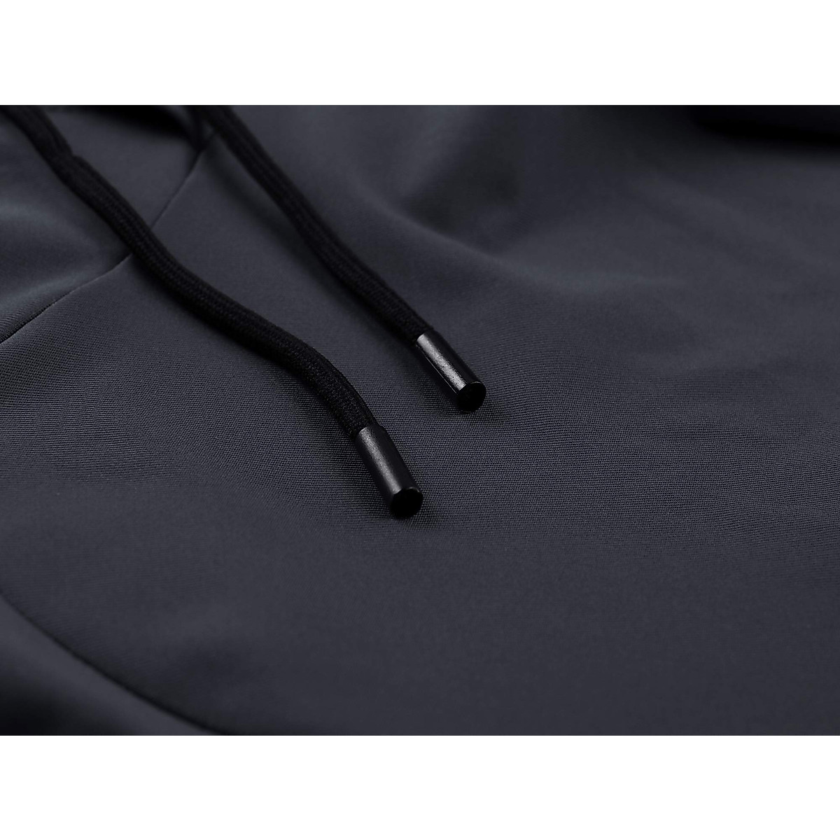 CADMUS Women's Workout Long Sleeve Shirts with Hoodie Sweatshirt Running Crop Top 2 Pack, Black, Navy Blue, Large