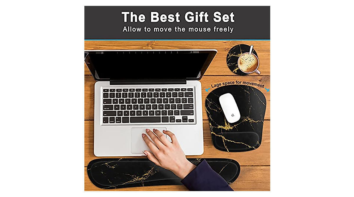 Ergonomic Memory Foam Wrist Rest Set | Pain Relief & Support