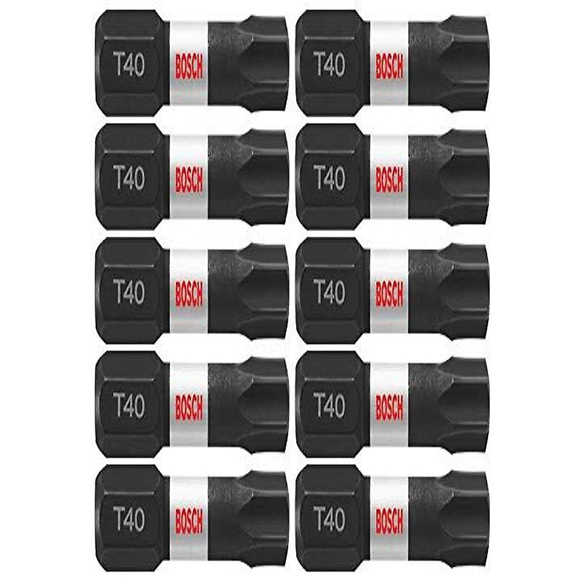BOSCH ITT401B 10-Pack 1 In. Torx #40 Impact Tough Screwdriving Insert Bits