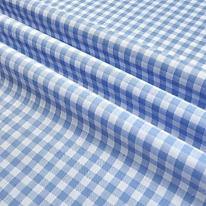 Richcheck 60" Gingham Check 1/4" Blue, Fabric by the Yard
