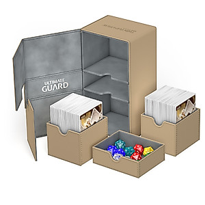 Ultimate Guard 200 Card Twin Flip N Tray Xenoskin Deck Case, Sand