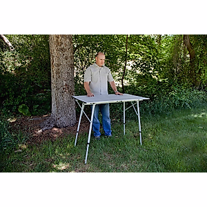 Camp Chef Mesa Aluminum Camp Table - Portable, Collapsible Camping Table for Outdoor & Camping Gear - Adjustable Table Height (27"-39")