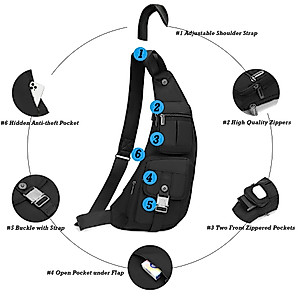 NICGID Sling Bag Chest Shoulder Backpack Crossbody Bags Casual Daypack for Men Women