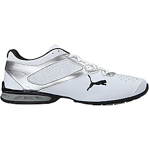 PUMA Men's TAZON 6 FM Cross Training Sneaker, Puma White-Puma Silver-Puma Black, 7