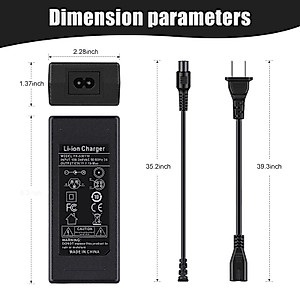 63V 4 Prong Charger for Ninebot S (Not for S-Plus) / Mini PRO/Mini lite / L8 / One A1/ One S2/ S-MAX, N3M240, GoKart Kit, Gokart PRO, 4-Pin fits for Segway Ninebot Charger