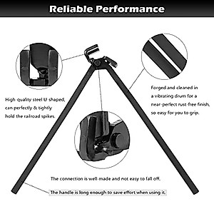 Blacksmith Railroad Spike Tongs for Holding Railroad Spikes Quick Railway Spike Pliers RR Spike Head Tongs, Length 15 in