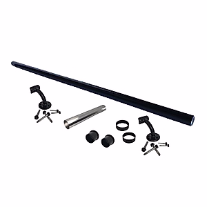 Hand Rails for Outdoor Steps – 3FT (Aluminum), Outdoor Hand Railing – Stair Railing Indoor – ADA Compliant, Hand Rails for Indoor Stairs with Wall Mounts, Black