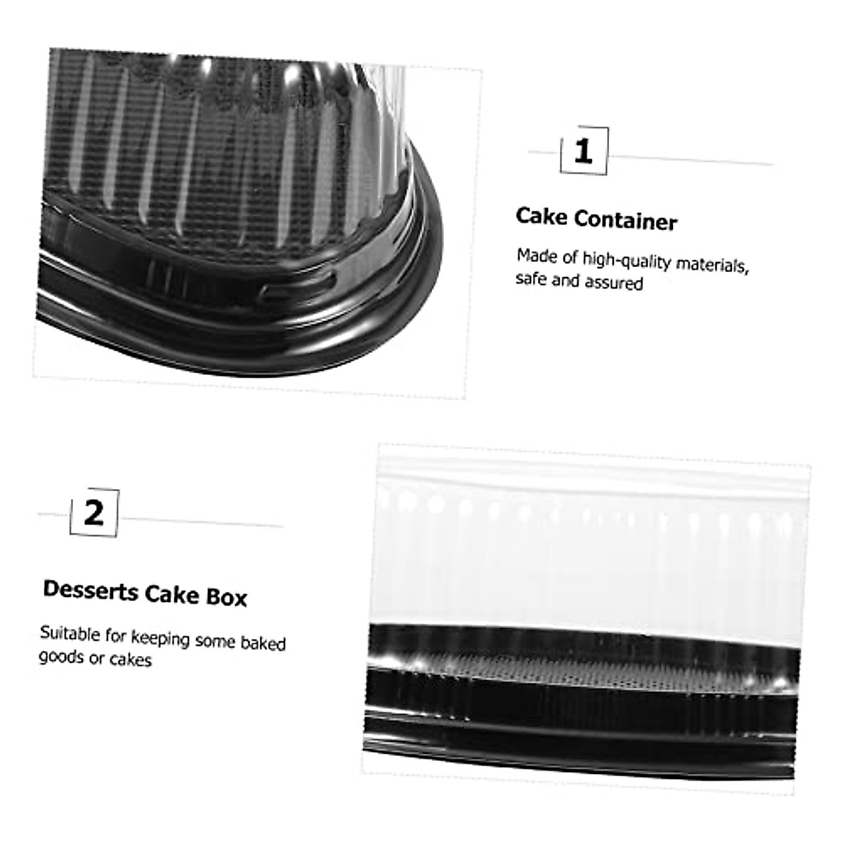 ULTECHNOVO 10pcs Packing Cake Box Disposable Cake Stand Mini Cake Boxes Mini Plastic Containers Plastic Cake Containers Plastic Cakes Box Mini Cheesecake Boxes Plastic Cake Box Gifts Cake Box