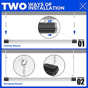 Barrina LED Shop Lights for Workshop 4FT, 84W, 10000LM, 5000K Linkable Light Fixture for Garage, Basement, Hanging or Flush Mount, ETL, 4 Packs