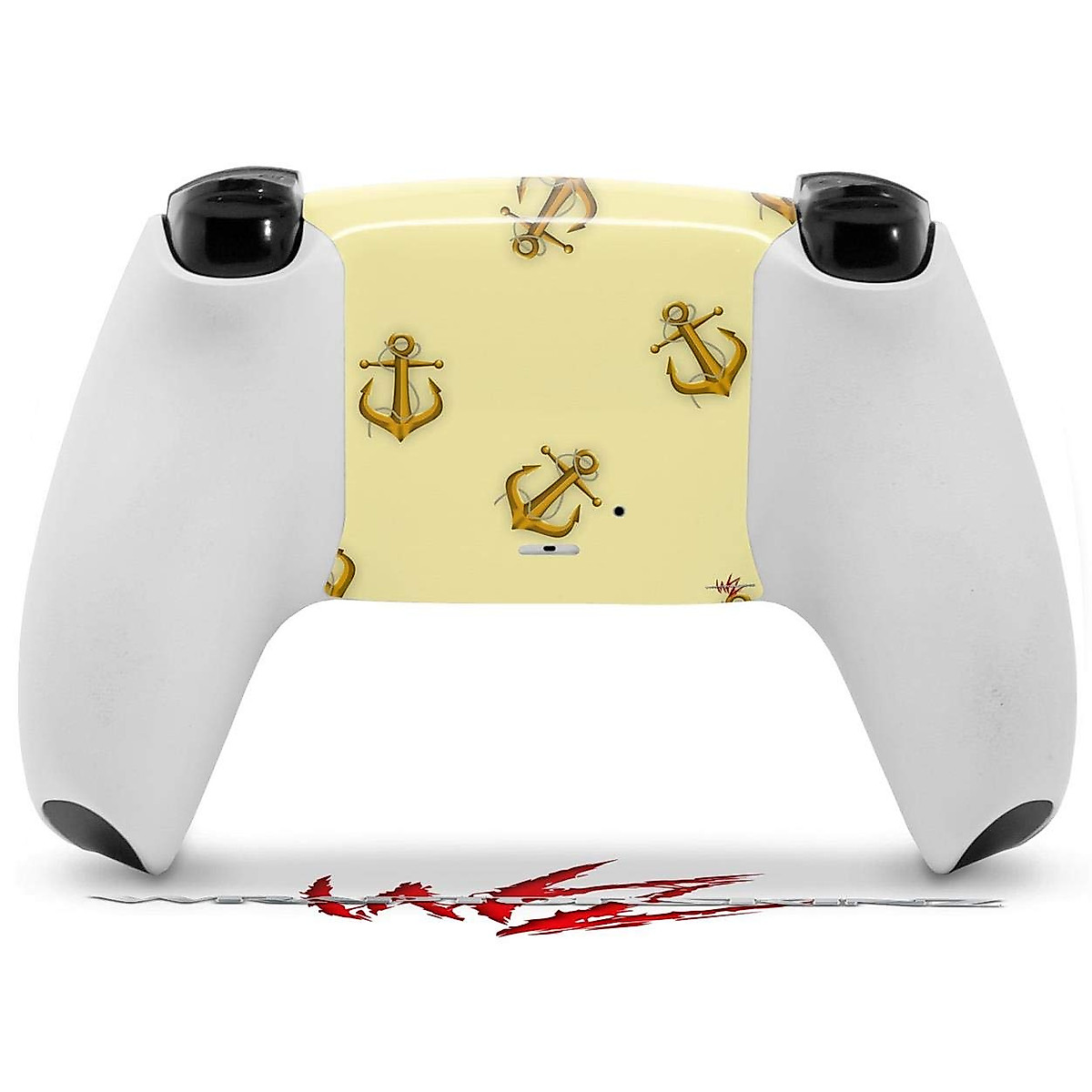 WraptorSkinz Skin Wrap compatible with Sony PS5 DualSense Controller Anchors Away Yellow Sunshine (CONTROLLER NOT INCLUDED)