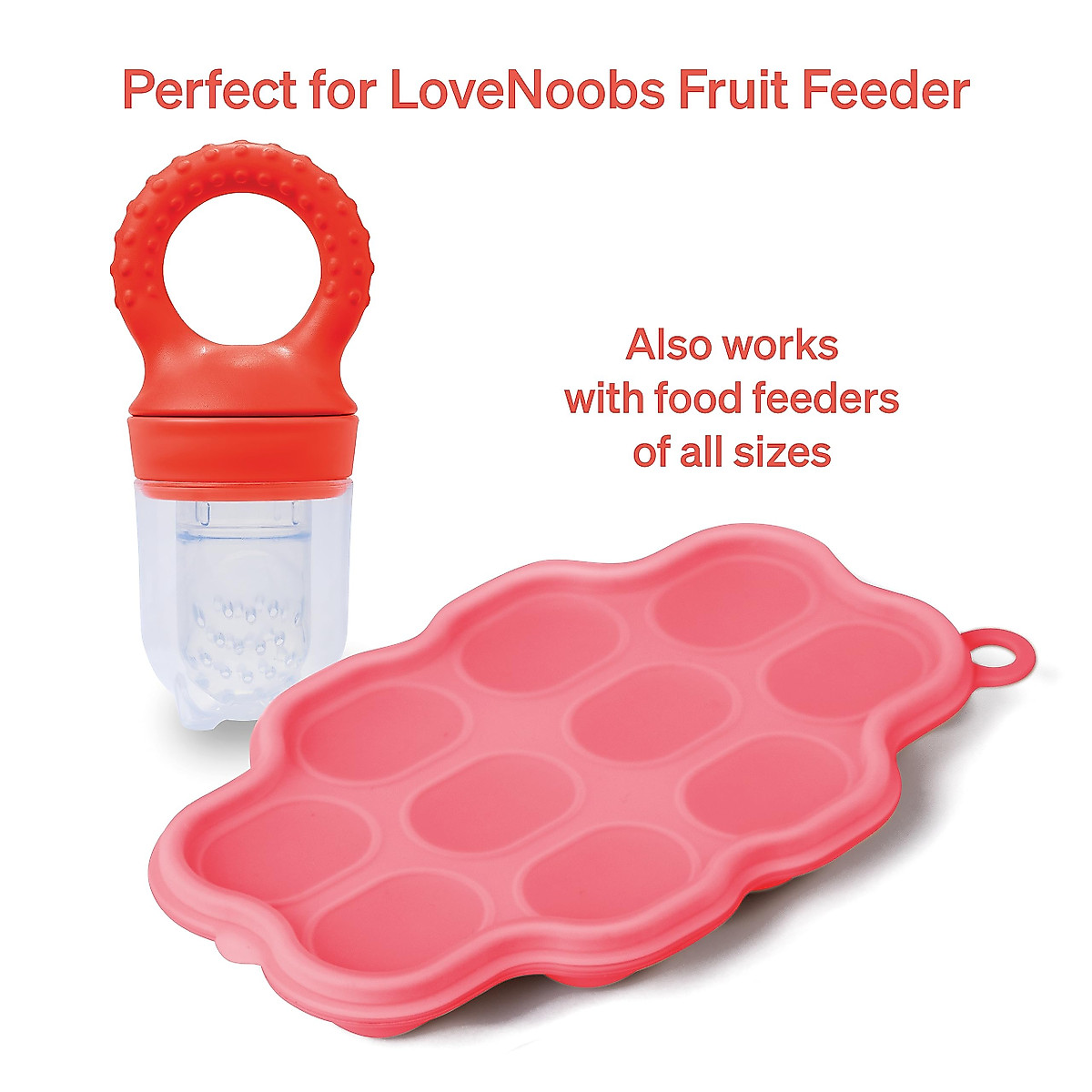 Breastmilk Popsicle Molds by Lovenoobs™, (2 Pack) Breast Milk Freezer Tray, Baby Popsicle Molds Teething, Baby Ice Pop Molds, Silicone Baby Food Freezer Tray, BPA-FREE, Baby Fruit Food Feeder Tray